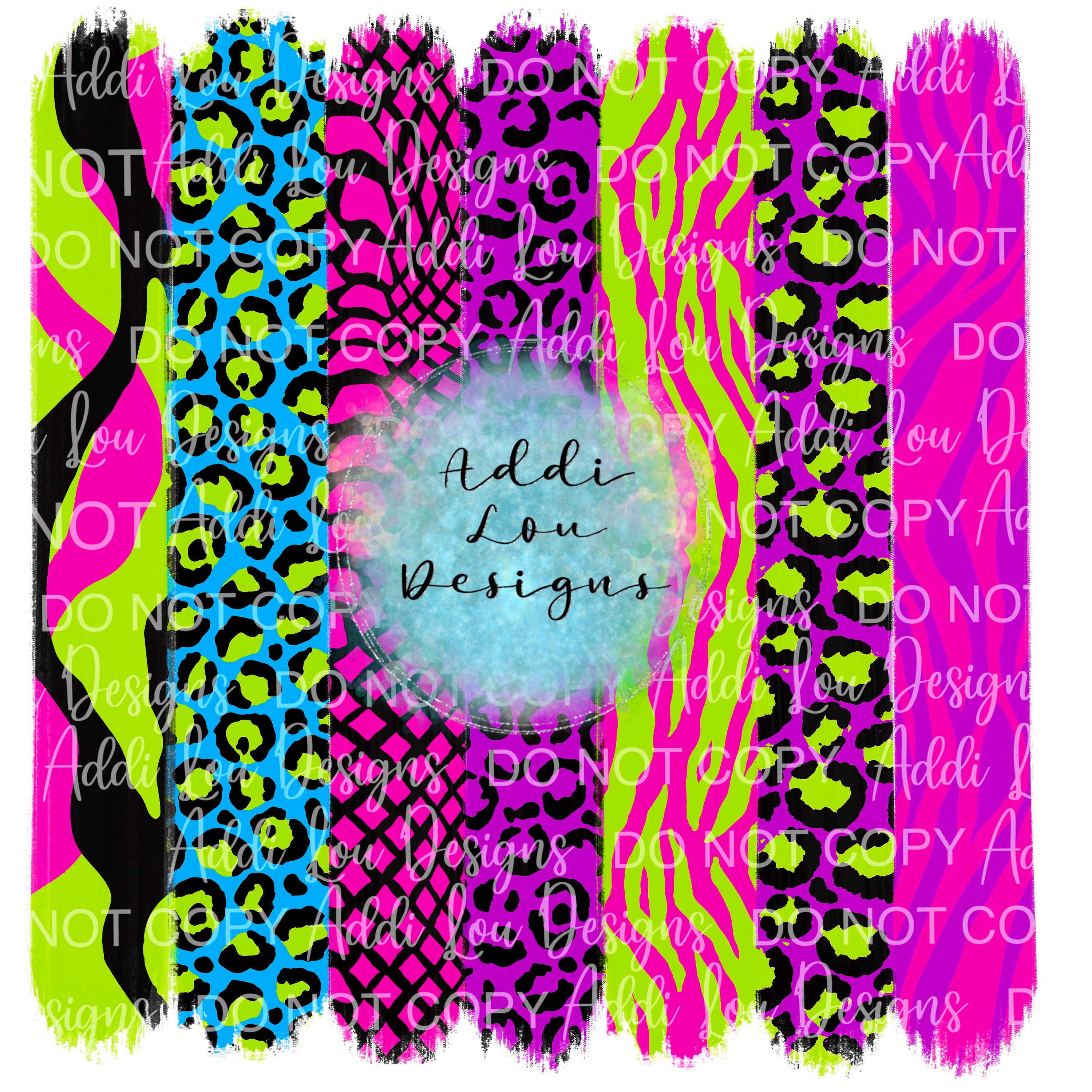 Neon Blue Zebra Print Backgrounds