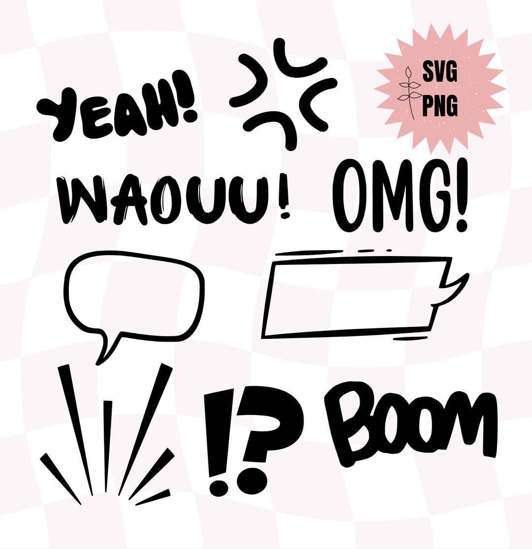 Comics Set, Comic Strip, SVG/PNG - Etsy