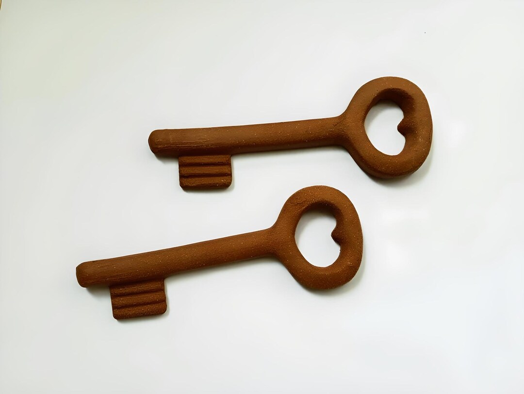 Ceramic Handmade Keys/ Ready to Paint. Very Detailed, 10.3x3.8cm Bisque ...