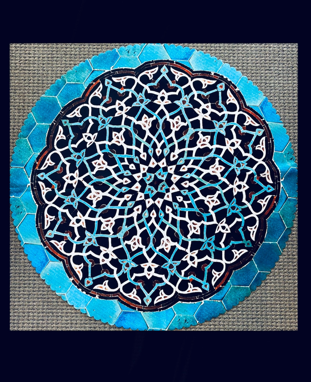 Farsi Calligraphy & Tile Design Persian Round Tablecloths - Etsy