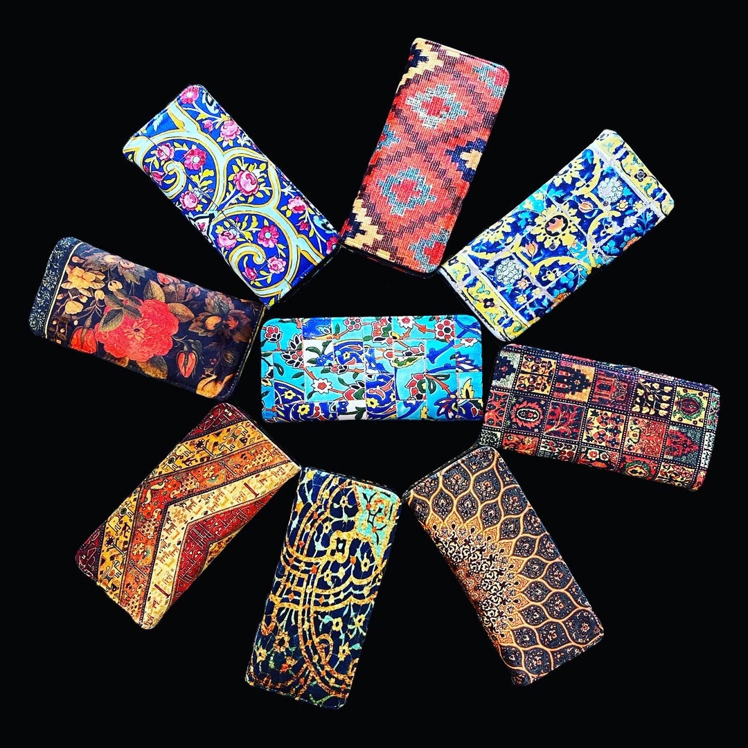 Farsi Calligraphy & Tile Style Persian Wallets - Etsy