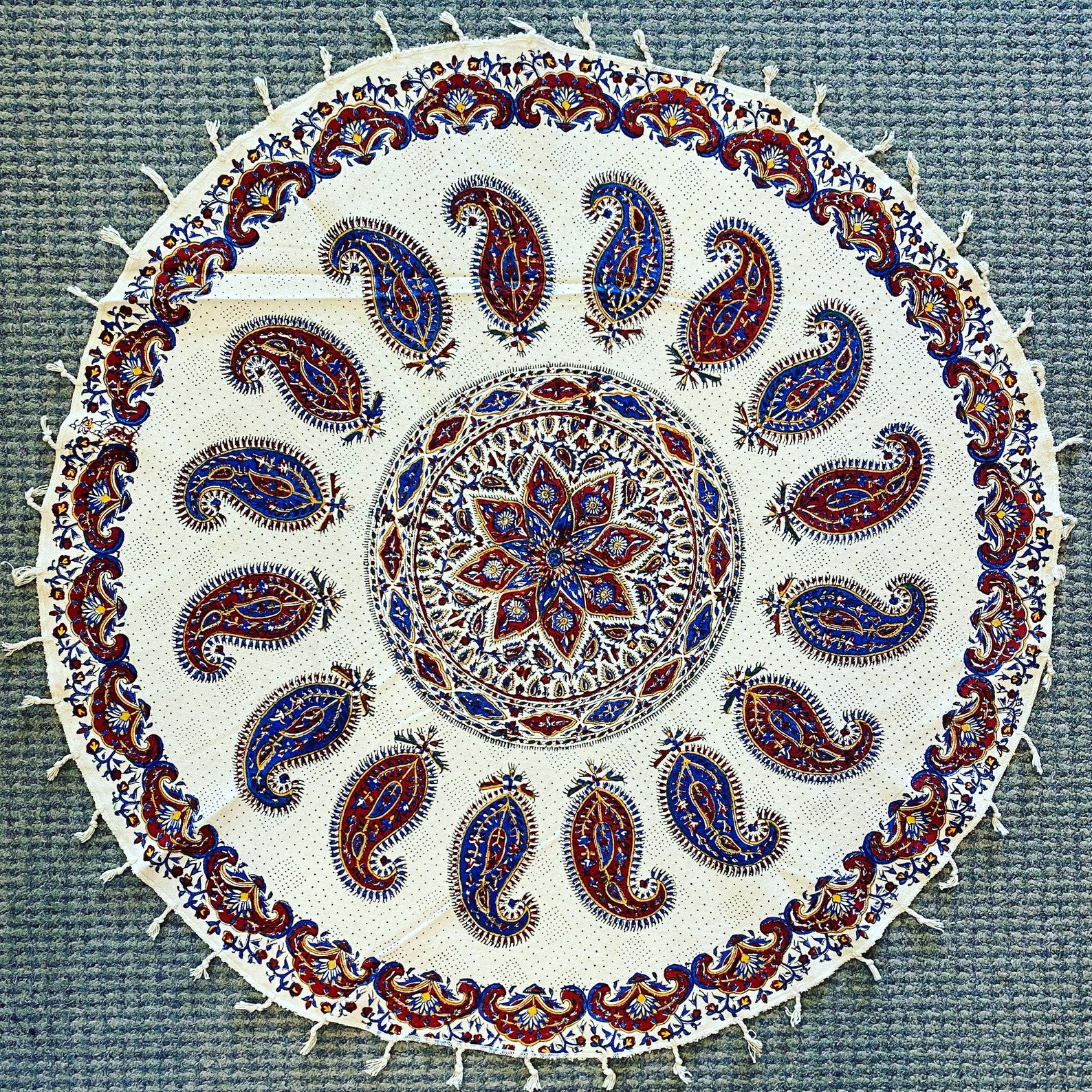 Handmade Round Ghalamkar Tablecloths - Etsy