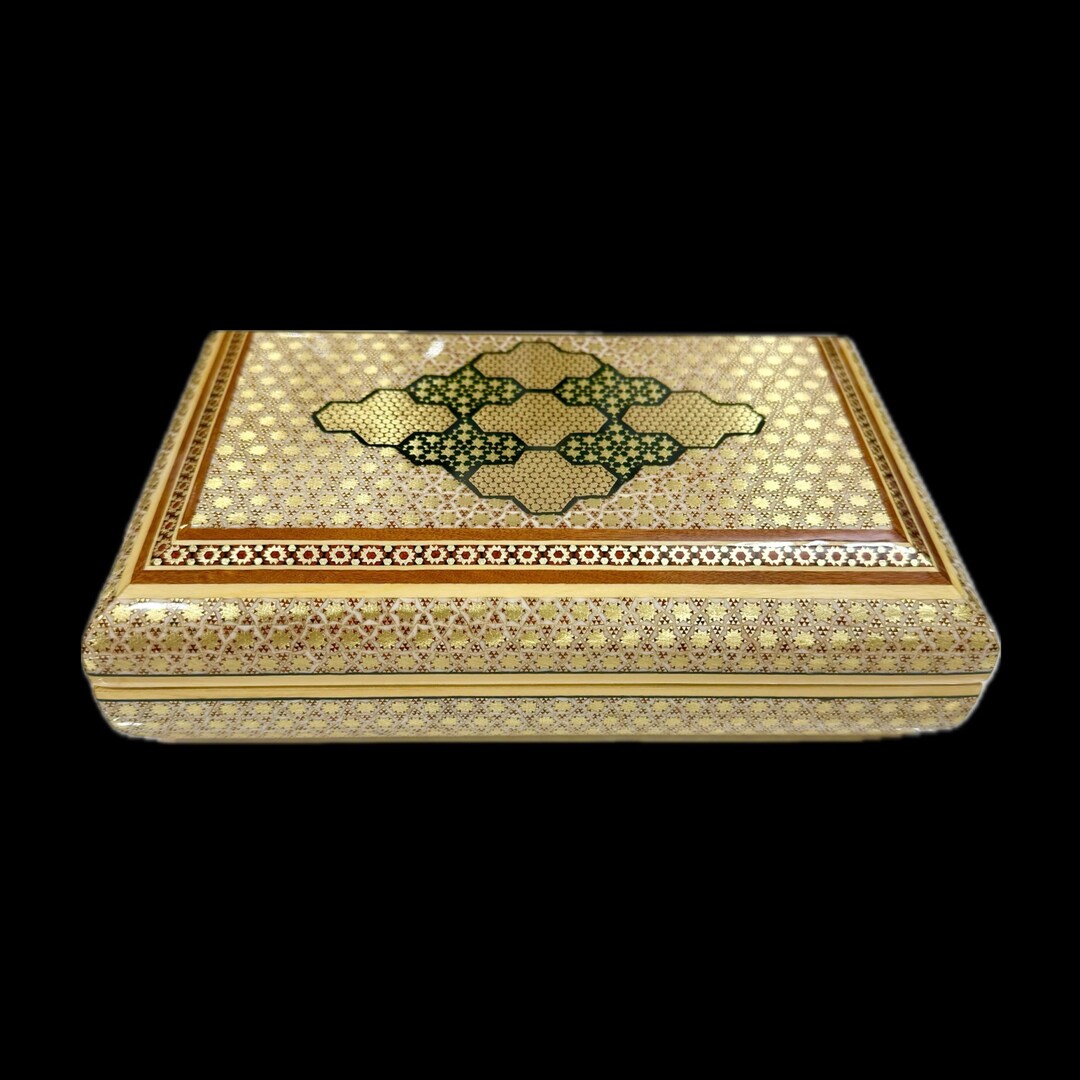 Handmade Inlaid Khatam Kari Box: Geometric Design - Etsy