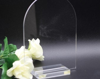 ARCH Shaped Clear, Frosted, White and Black Acrylic Blank Stock Sheet ...