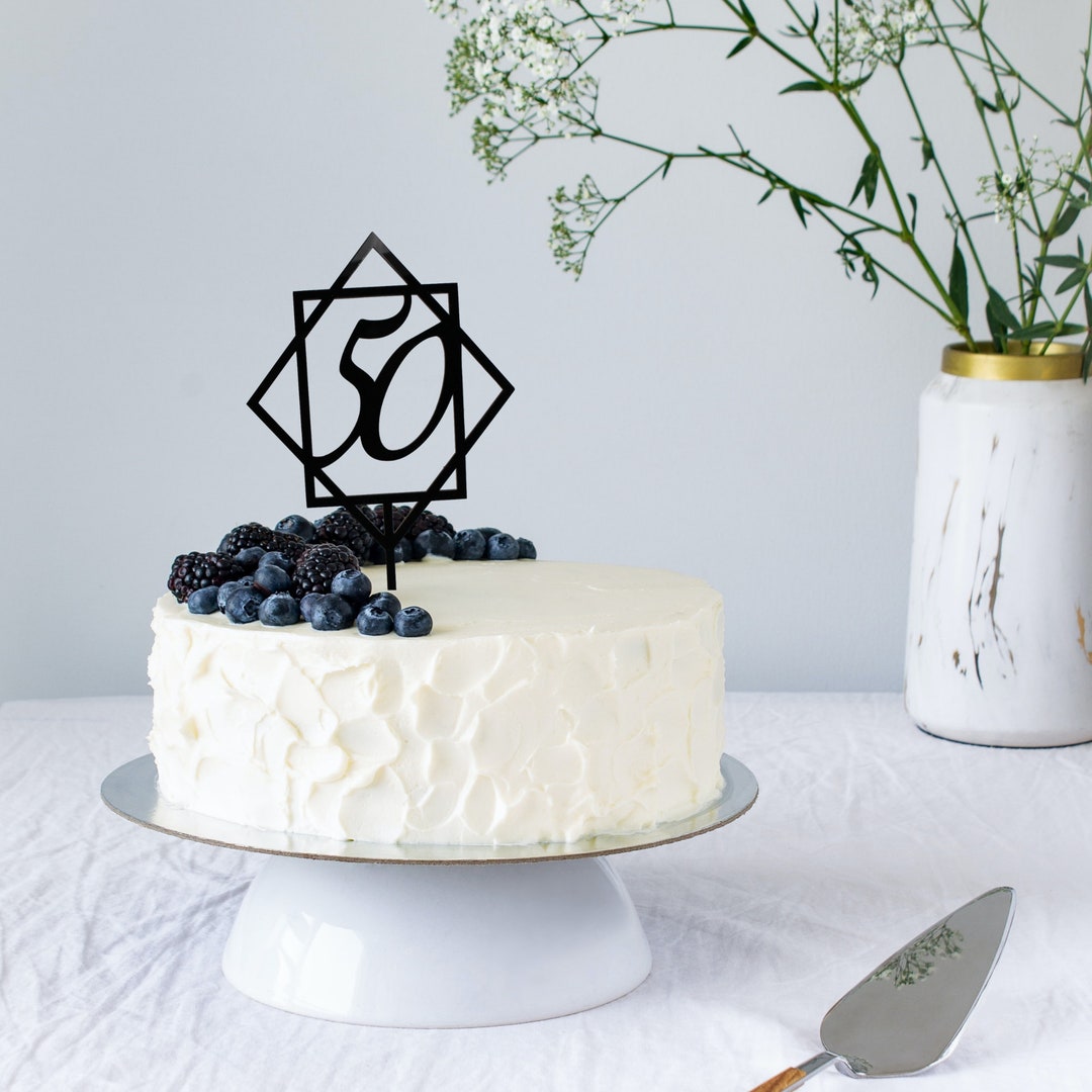 50th Birthday, Custom Cake Topper, Birthday Topper, Personalized Cake ...