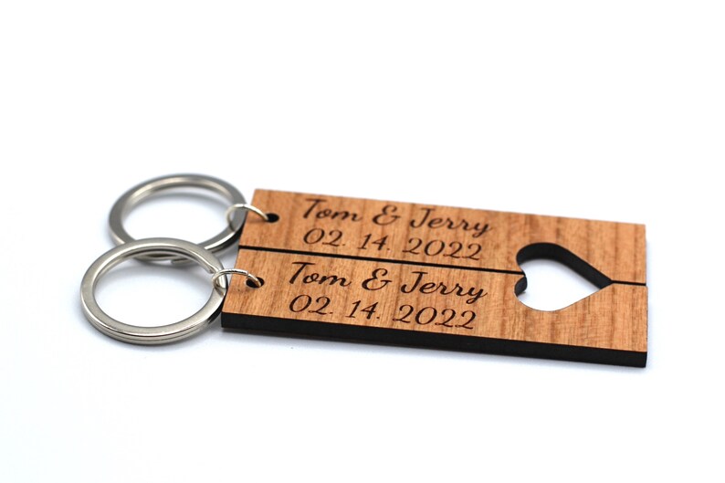 Engraved Keychains Set Gifts for Couple Personalized Gift - Etsy