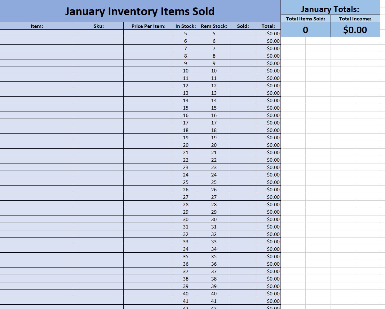 Small Business Inventory and Sales Tracking Spreadsheet - Etsy