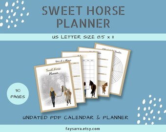 Horse Weekly Planner - Etsy