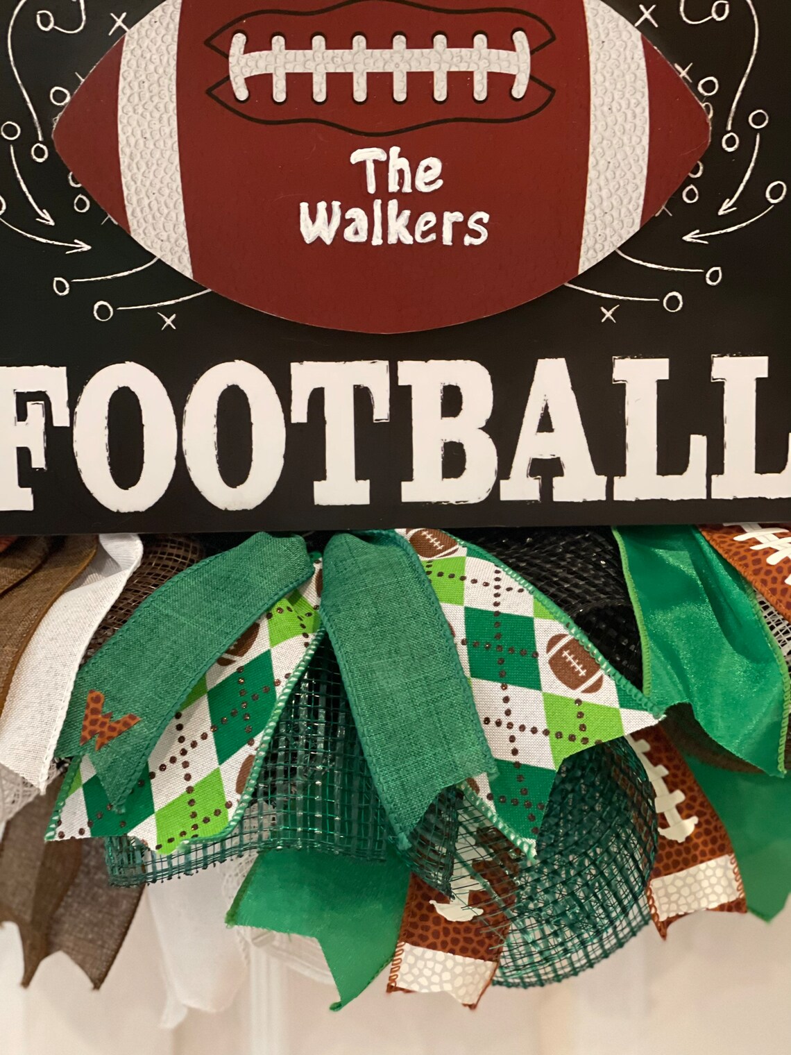 Football Wreath - Customizable Football Season Wreath Fall Wreath ...