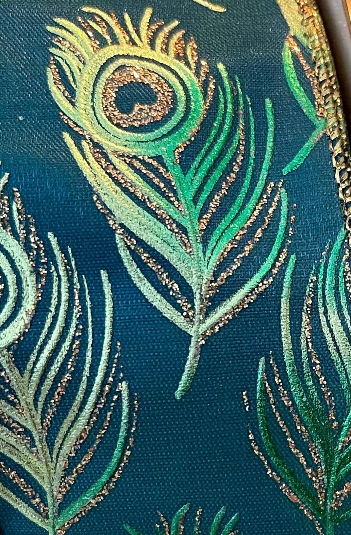 2.5 Peacock Ribbon Peacock Feather Ribbon Peacock Blue - Etsy