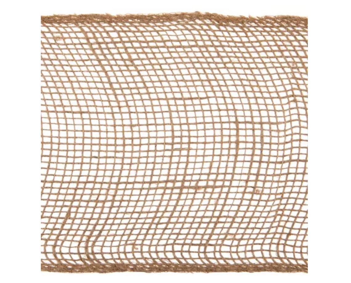 5.5 Burlap Natural Ribbon, Rustic Ribbon, Wreath Burlap, Craft Burlap ...