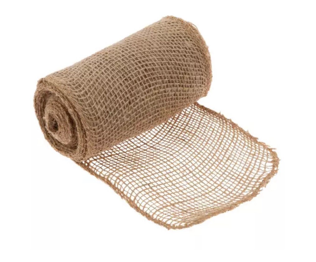 5.5 Burlap Natural Ribbon, Rustic Ribbon, Wreath Burlap, Craft Burlap ...