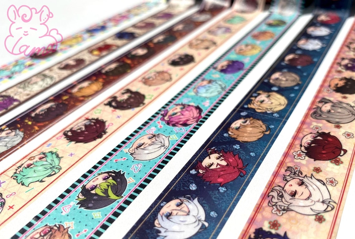 Otome Game Washi Tape Chibi Head Series - Etsy