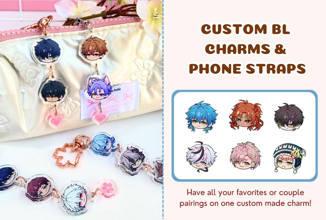 BL Yaoi Game Custom Made Acrylic Keychain Charms & Phone Straps - Etsy
