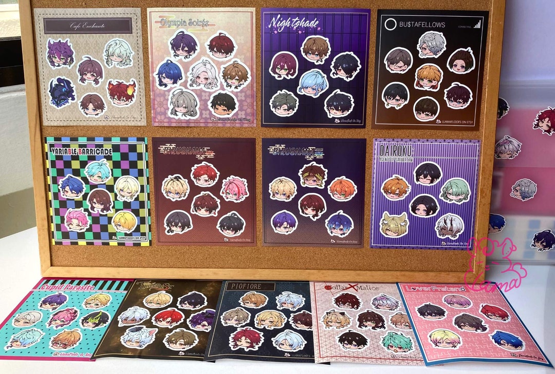 Otome Game Matte & Waterproof Vinyl Sticker Sheets - Etsy