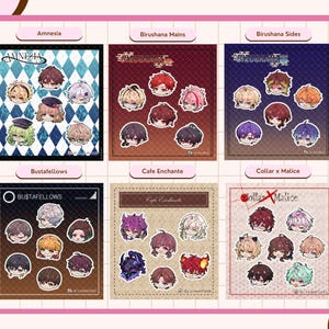 Otome Game Matte & Waterproof Vinyl Sticker Sheets - Etsy