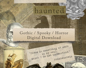 Gothic Horror Junk Journals, Ephemera, Printable Paper Crafts ...
