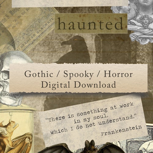 Gothic / Horror / Halloween Junk Journal Spooky Ephemera - Etsy