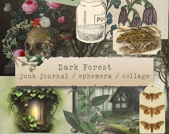 Spooky Words for Junk Journals Ephemera Printable Paper - Etsy