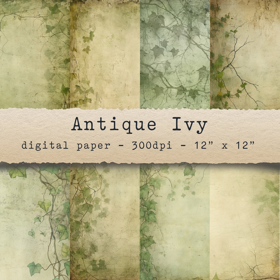Antique Ivy - Digital Papers, Backgrounds, Scrapbooking, Jpg, Junk ...
