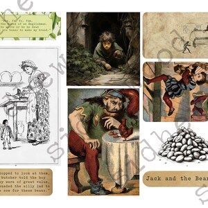 Jack and the Beanstalk Collage Sheet - Words & Pictures for Junk ...