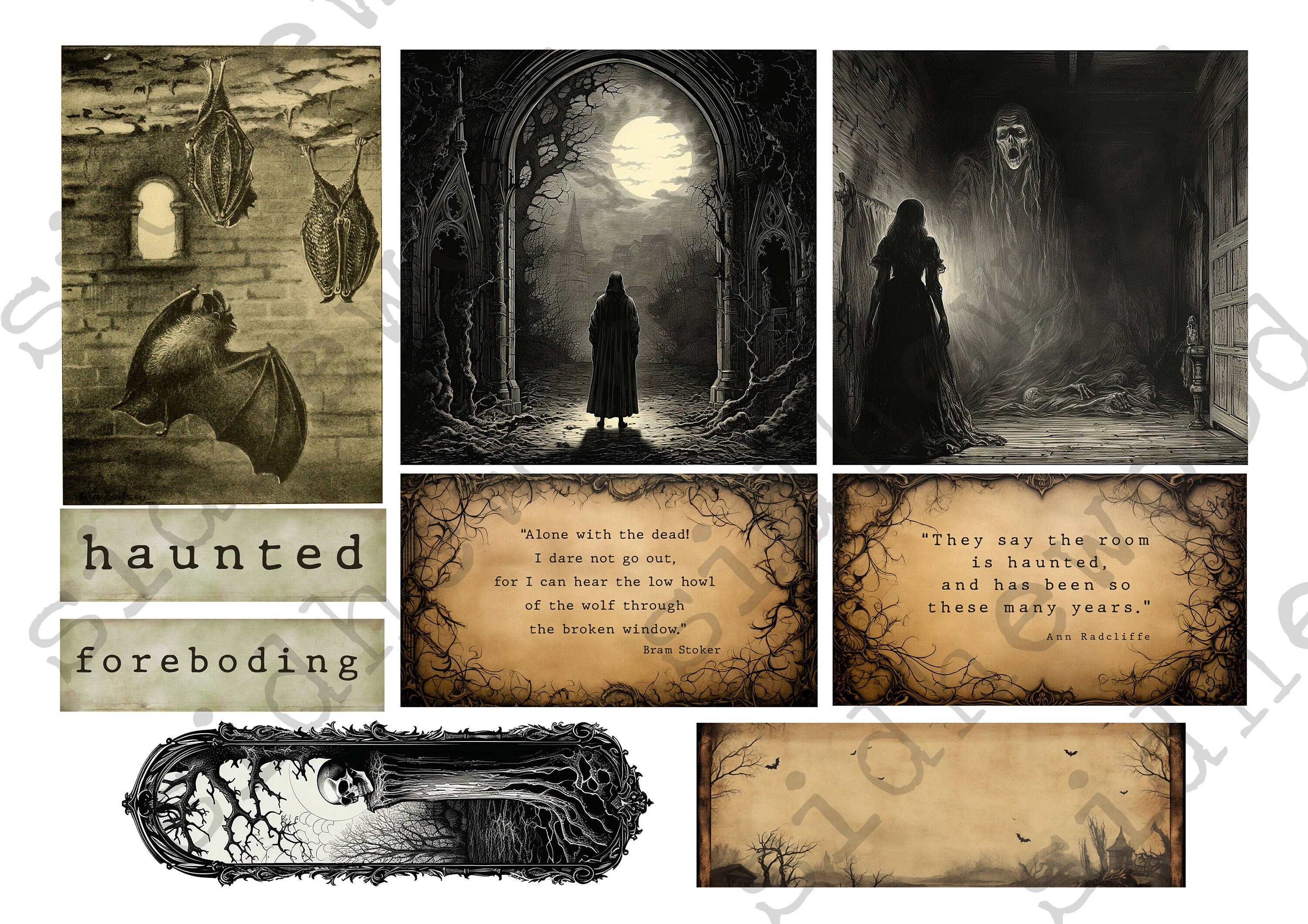 Gothic Horror - Junk Journals, Ephemera, Printable Paper Crafts ...