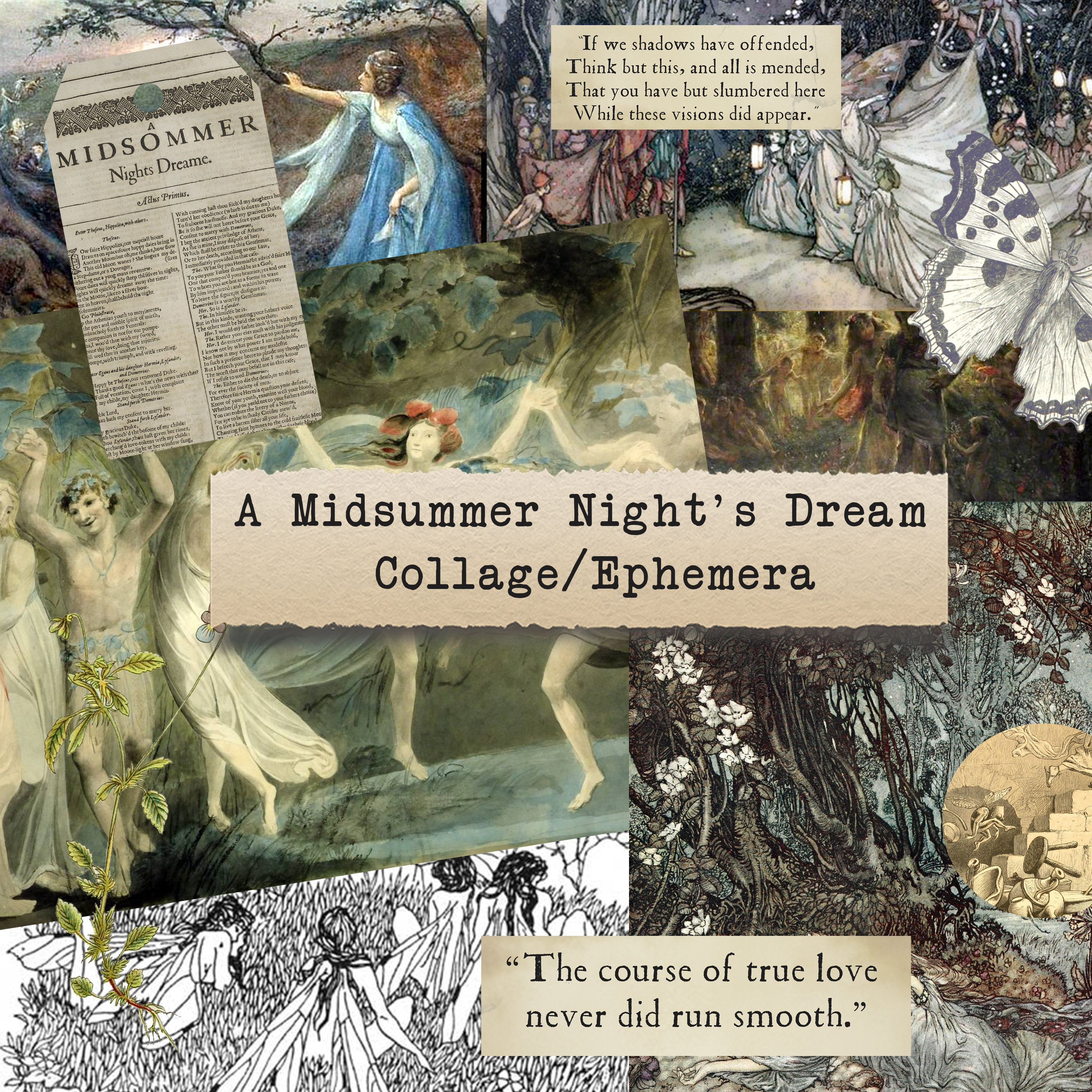 A Midsummer Night's Dream - Junk Journal, Shakespeare Ephemera ...