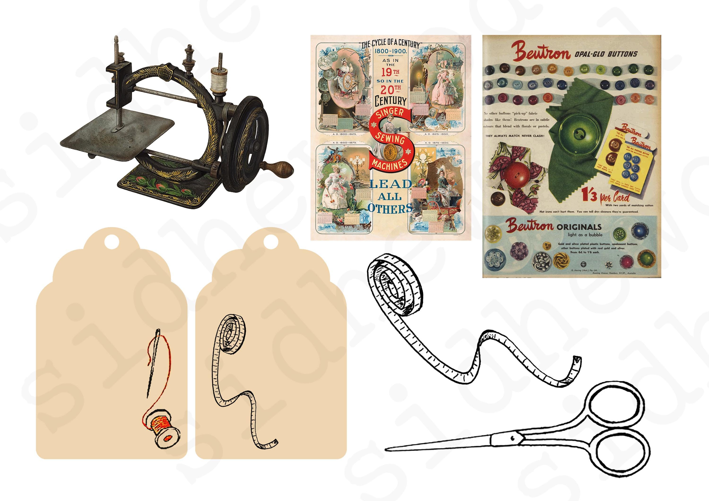 Vintage Sewing - Ephemera, Junk Journals, Printable Paper Crafts ...