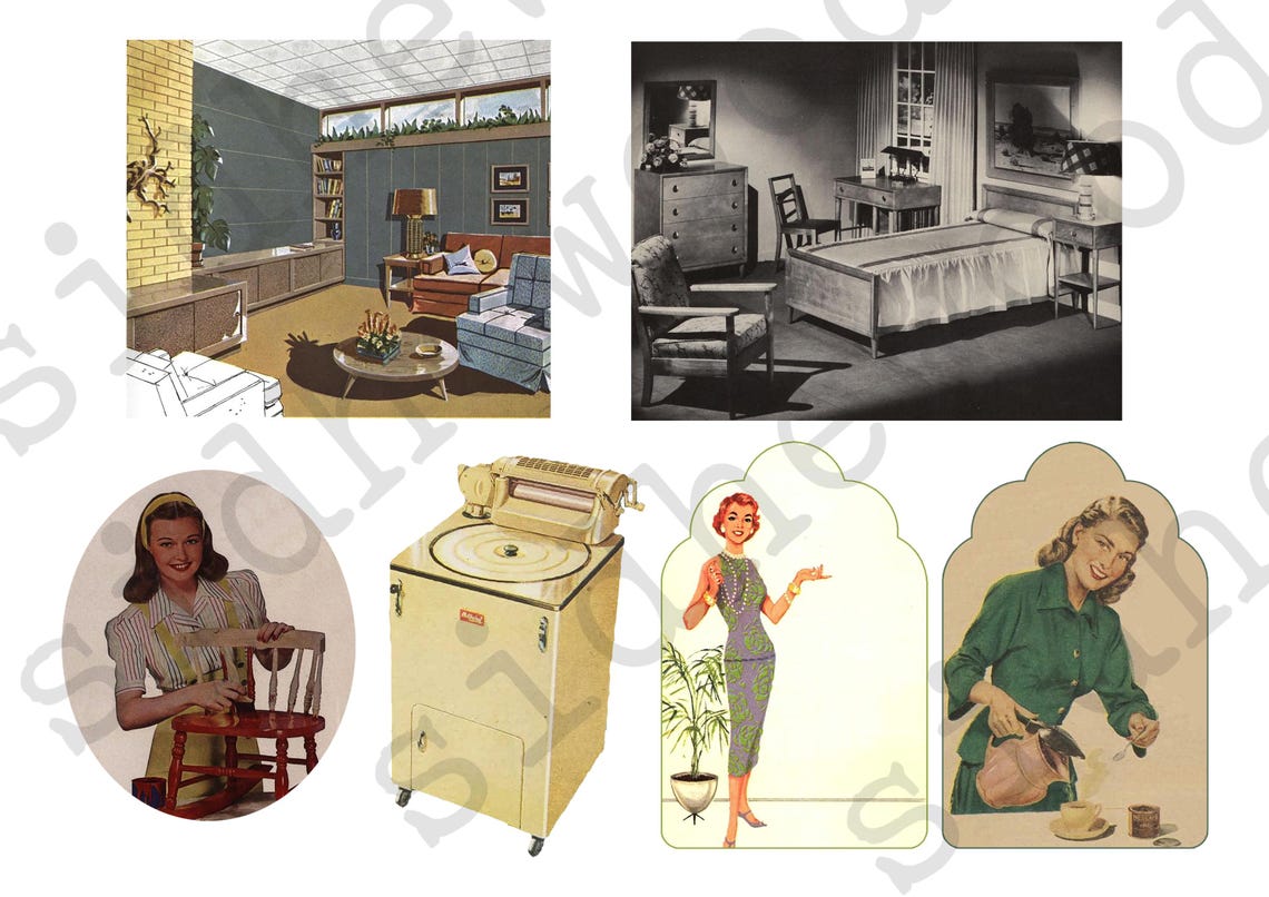 1950s Home - Ephemera, Junk Journals, Printable Paper Crafts ...