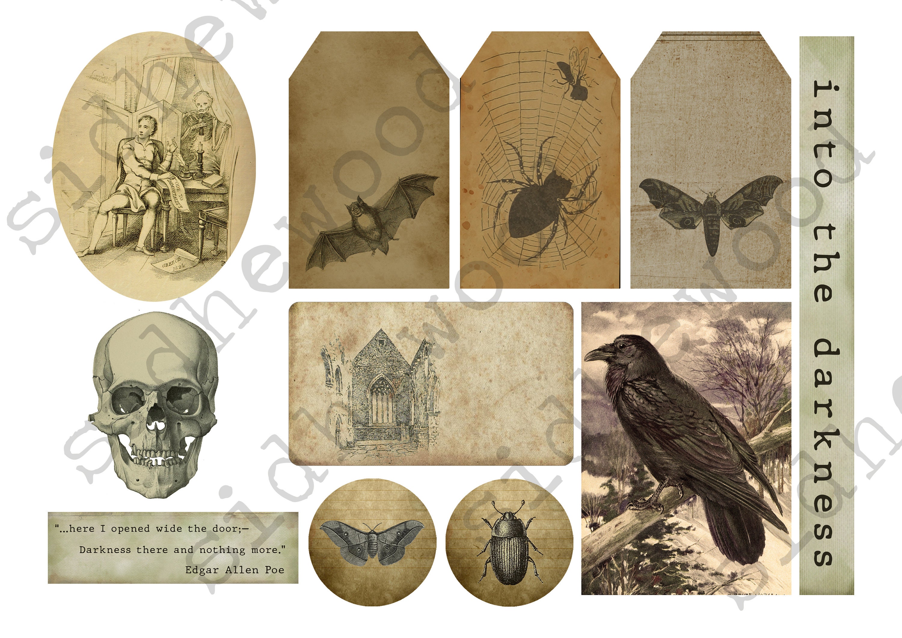 Gothic Horror - Junk Journals, Ephemera, Printable Paper Crafts ...