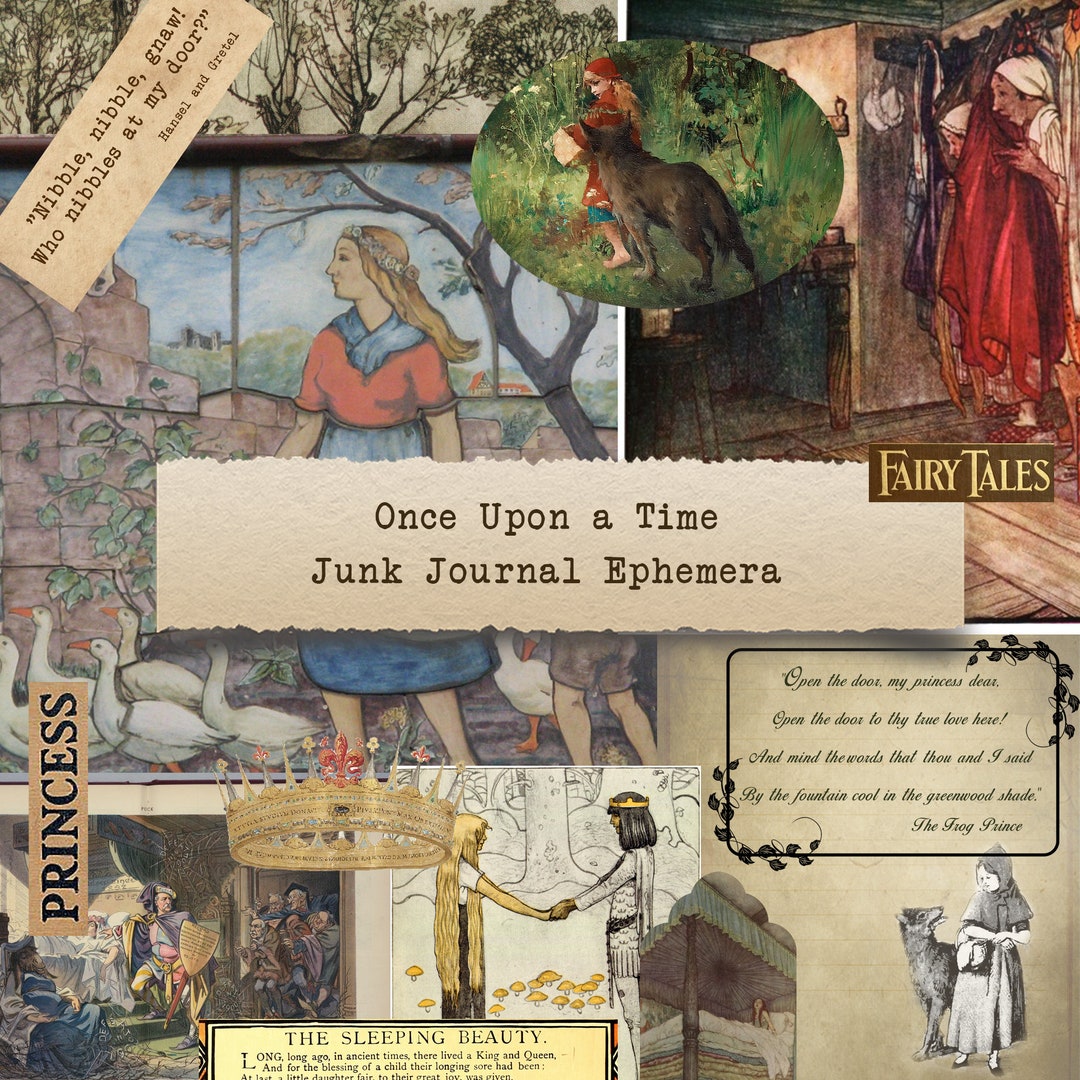 Fairy Tale Collage Sheet - Words and Pictures for Junk Journals ...