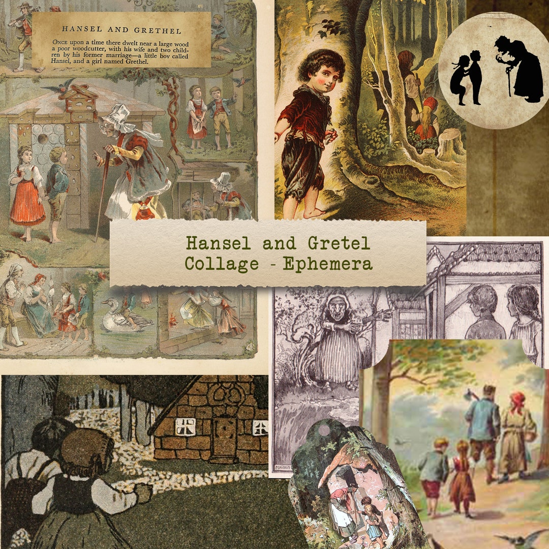 Hansel and Gretel Collage Sheet - Words and Pictures for Junk Journals ...