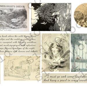 A Midsummer Night's Dream - Junk Journal, Shakespeare Ephemera ...