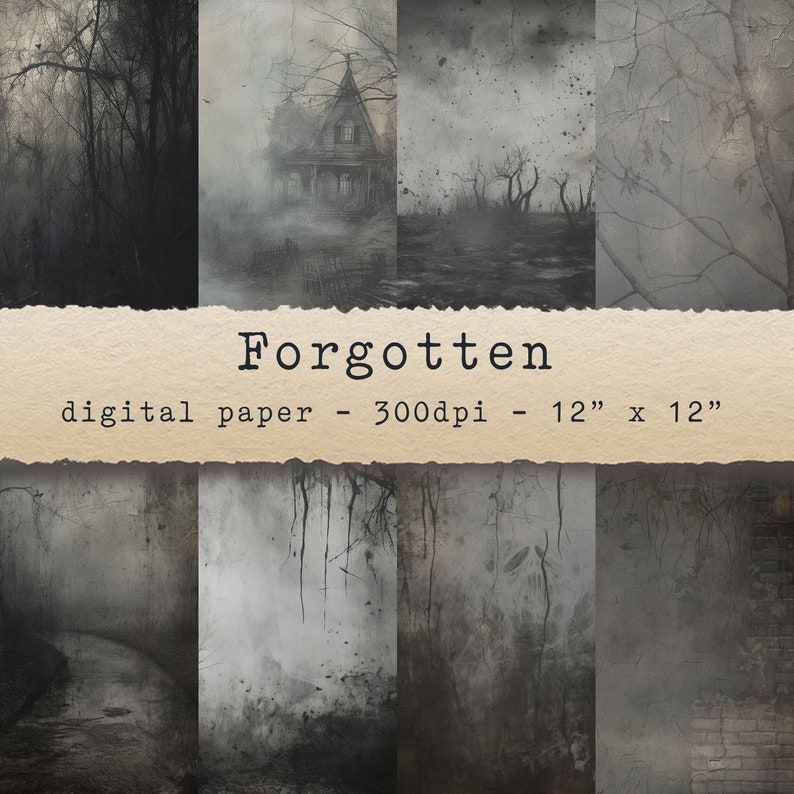 Forgotten - Dark Digital Papers, Backgrounds, Scrapbooking, Jpg, Junk ...