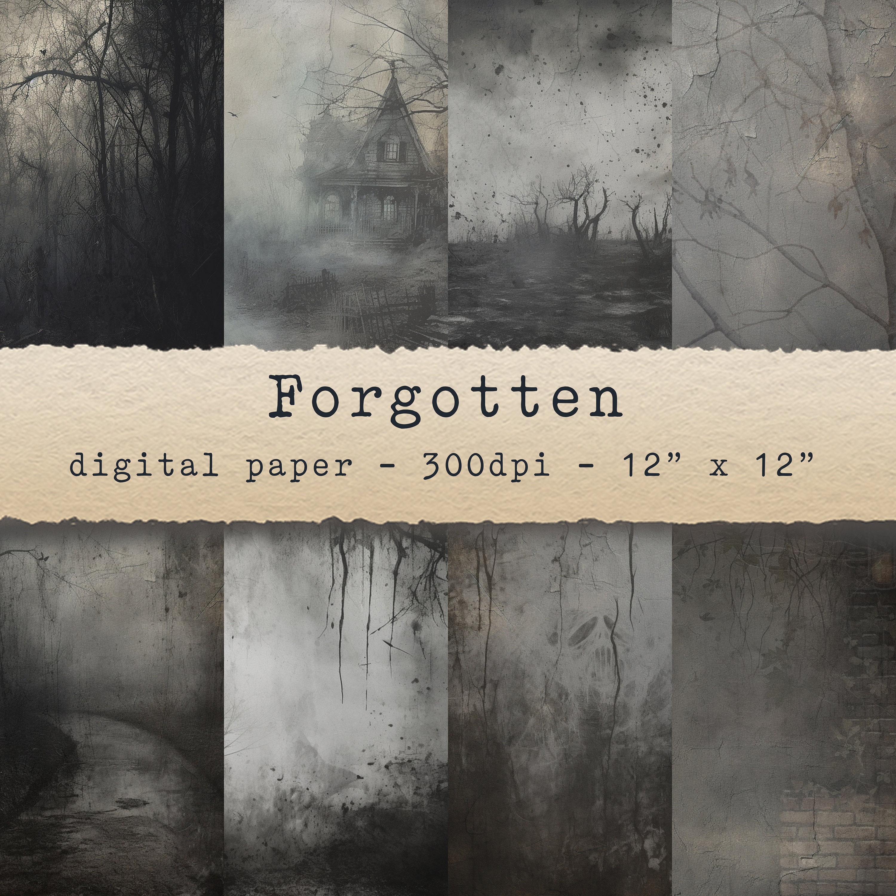 Forgotten - Dark Digital Papers, Backgrounds, Scrapbooking, Jpg, Junk ...