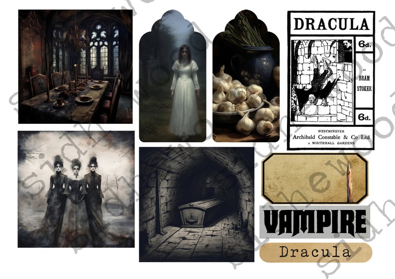 Dracula Quotes and Pictures - Ephemera, Junk Journals, Printable Paper ...