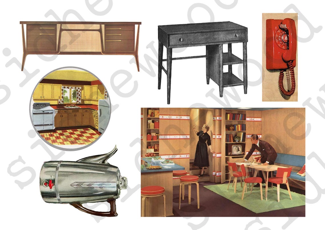 1950s Home - Ephemera, Junk Journals, Printable Paper Crafts ...
