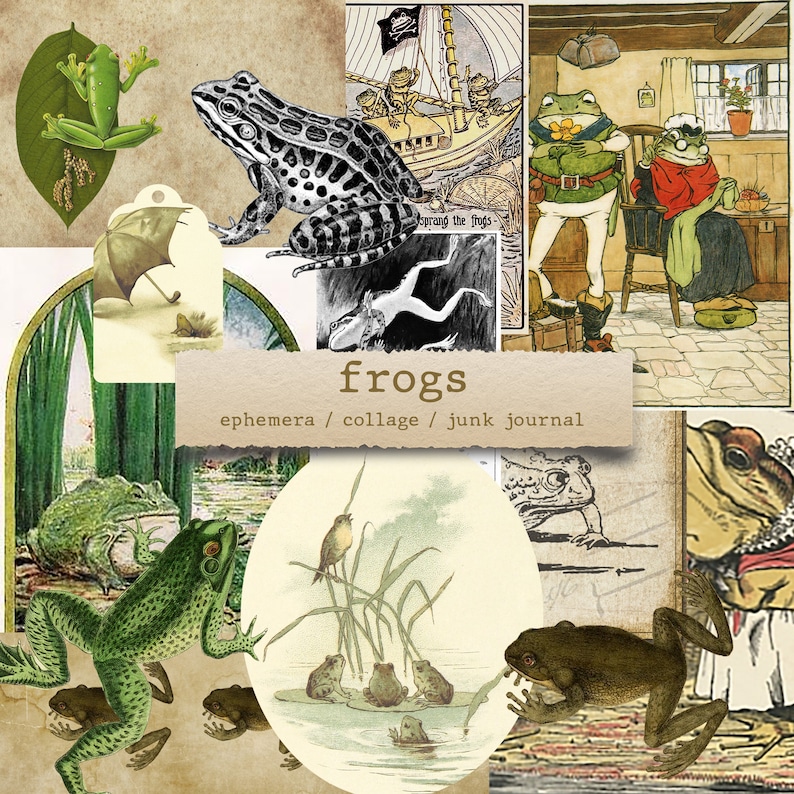 Frogs - Ephemera, Junk Journals, Printable Paper Crafts, Scrapbooking ...