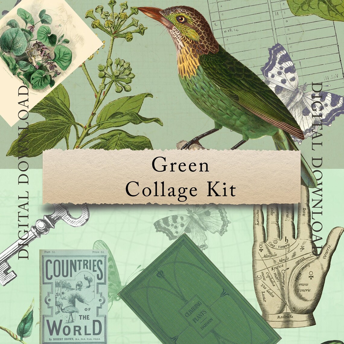 Green Ephemera, Junk Journals, Printable Paper Crafts, Scrapbooking ...