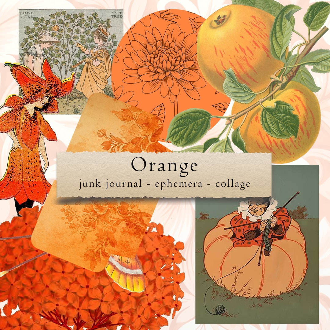 Orange - Ephemera, Junk Journals, Printable Paper Crafts, Scrapbooking ...