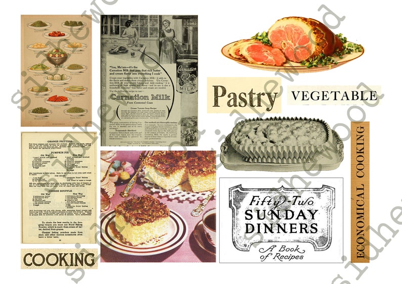 Vintage Kitchen - Ephemera, Junk Journals, Printable Paper Crafts ...
