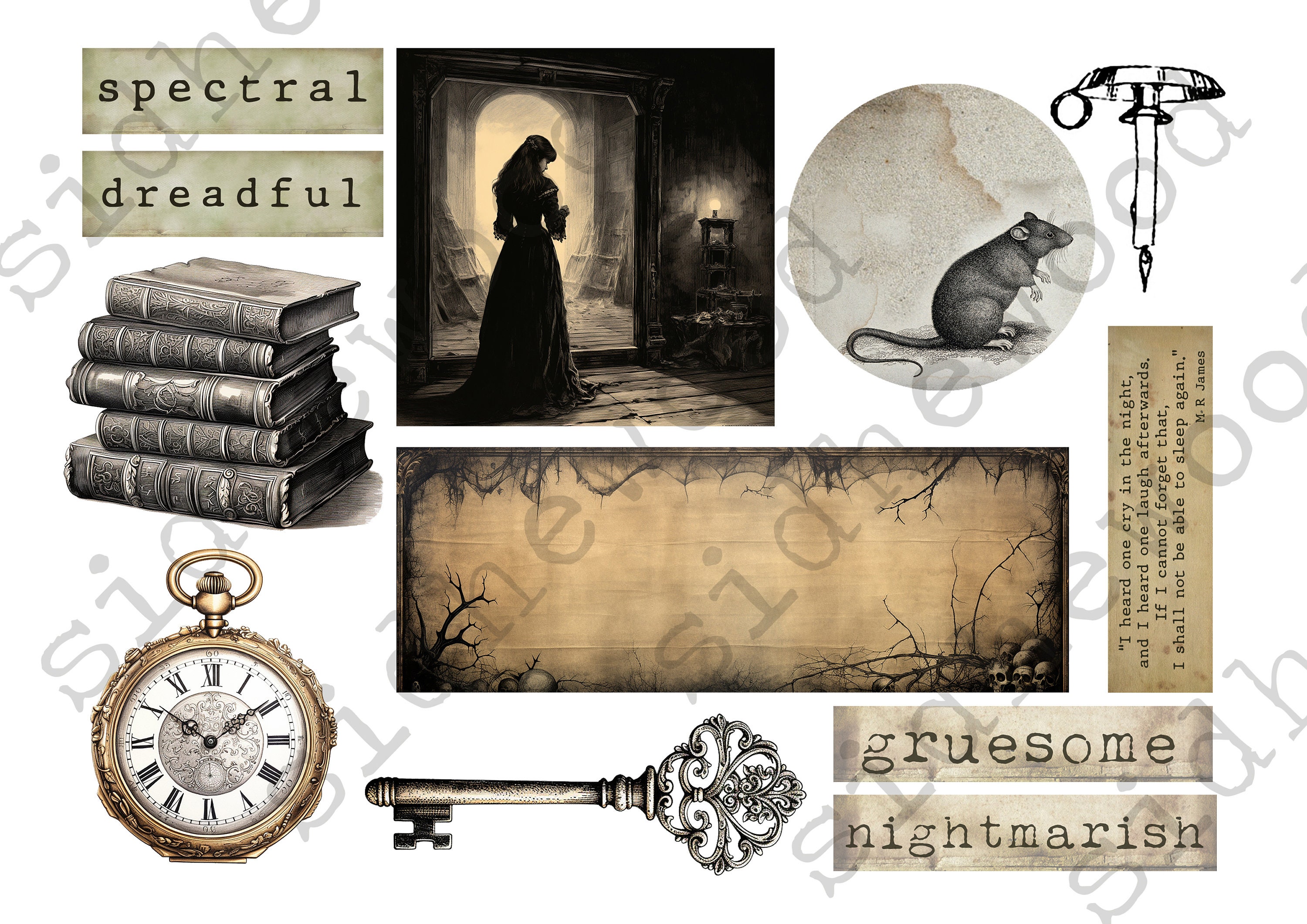 Gothic Horror - Junk Journals, Ephemera, Printable Paper Crafts ...