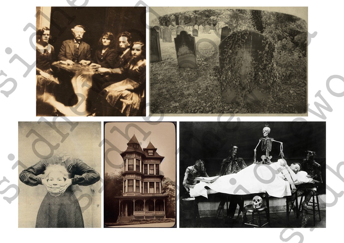 Creepy Images and Photos Ephemera, Junk Journal, Printable, Scrapbook ...