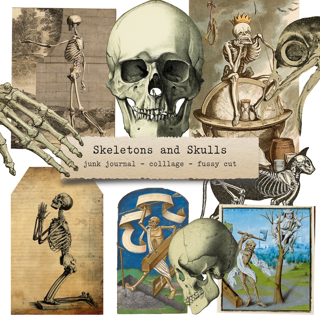Skeletons & Skulls - Ephemera, Junk Journals, Printable Paper Crafts ...
