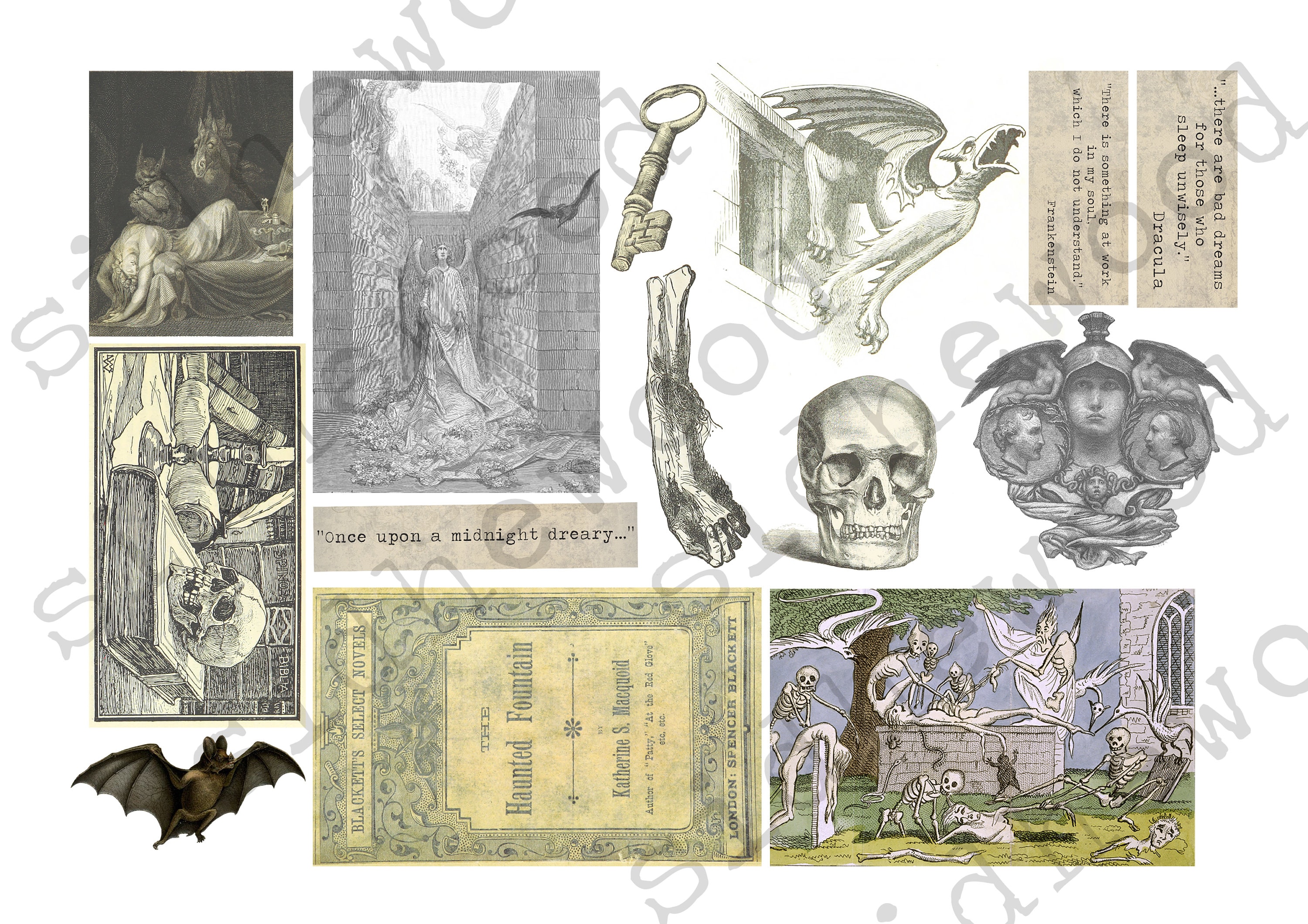 Gothic / Horror / Halloween Junk Journal Spooky Ephemera - Etsy UK