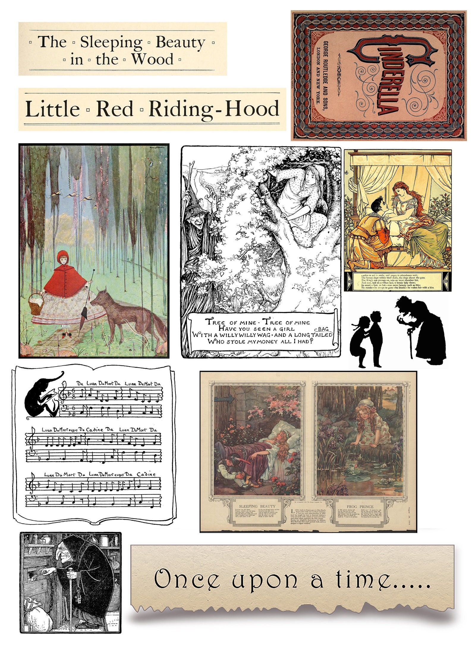 Fairy Tale Collage Sheet - Words and Pictures for Junk Journals ...