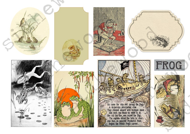 Frogs - Ephemera, Junk Journals, Printable Paper Crafts, Scrapbooking ...