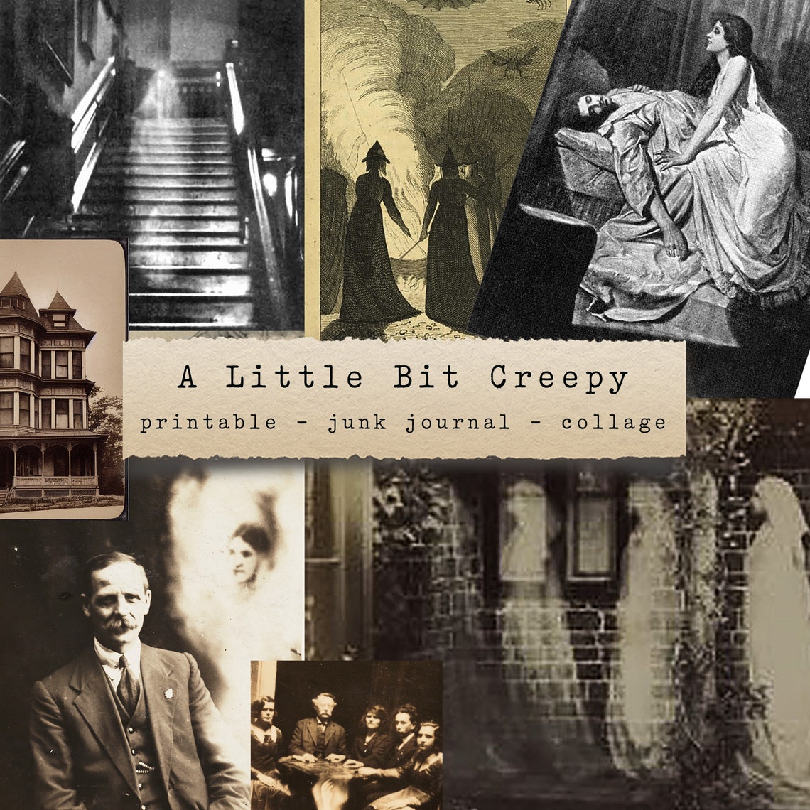Creepy Images and Photos Ephemera, Junk Journal, Printable, Scrapbook ...