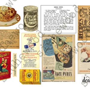 Vintage Kitchen - Ephemera, Junk Journals, Printable Paper Crafts ...