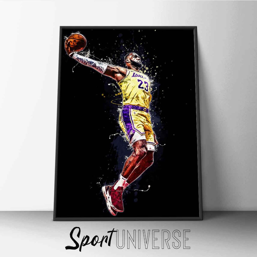Lebron James Poster Lebron James Print La Lakers Art Print - Etsy